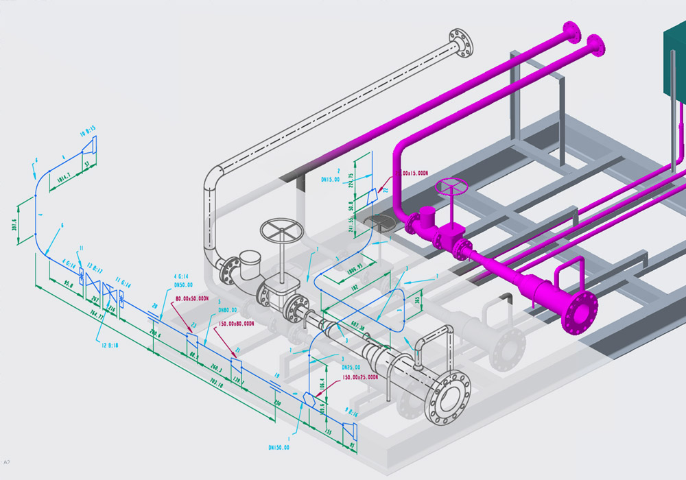 Piping Isometrici Automatici per la costruzione e installazione | M4 ISO