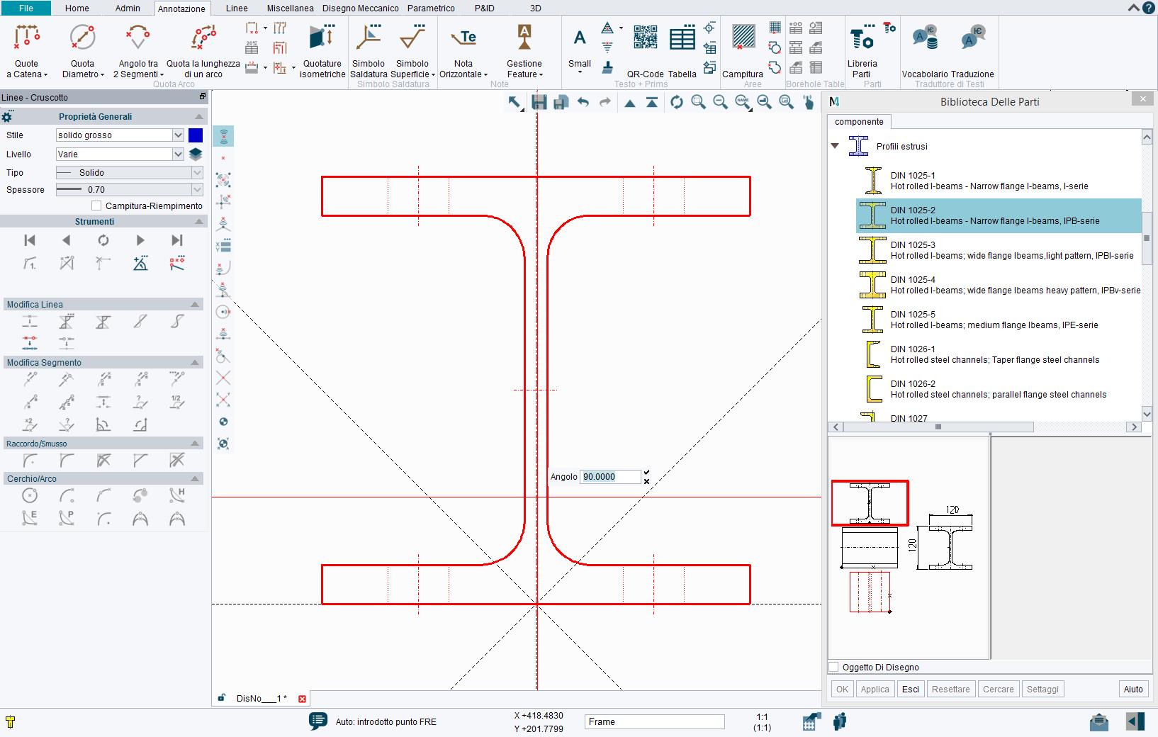Libreria di parti standard CAD incluse in M4 DRAFTING