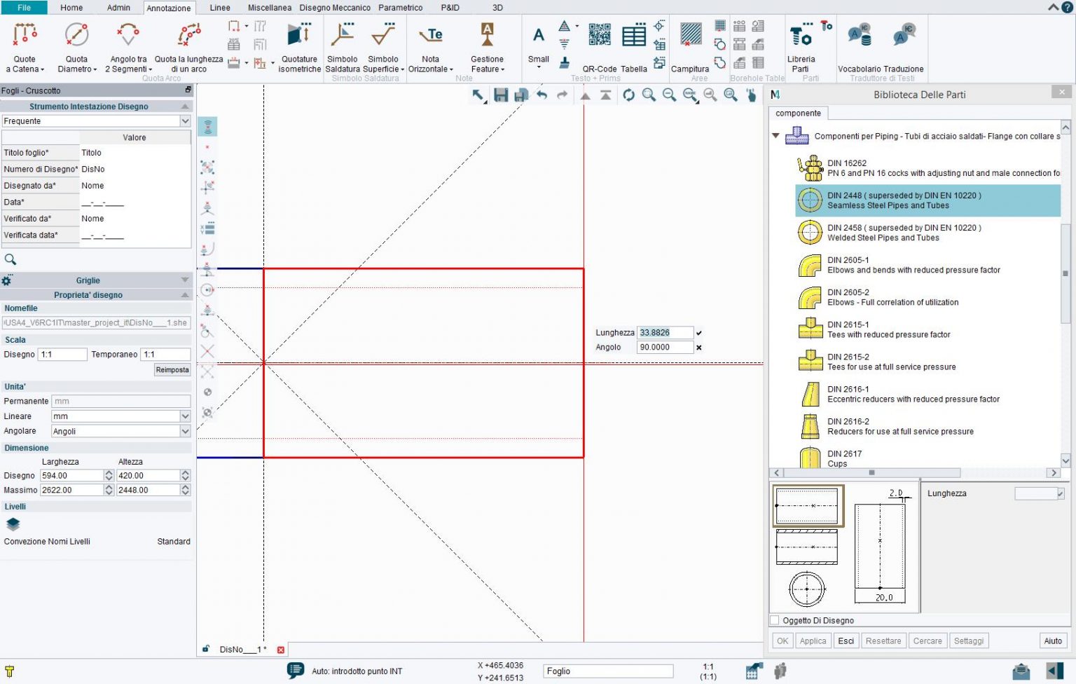 Libreria di parti standard CAD incluse in M4 DRAFTING