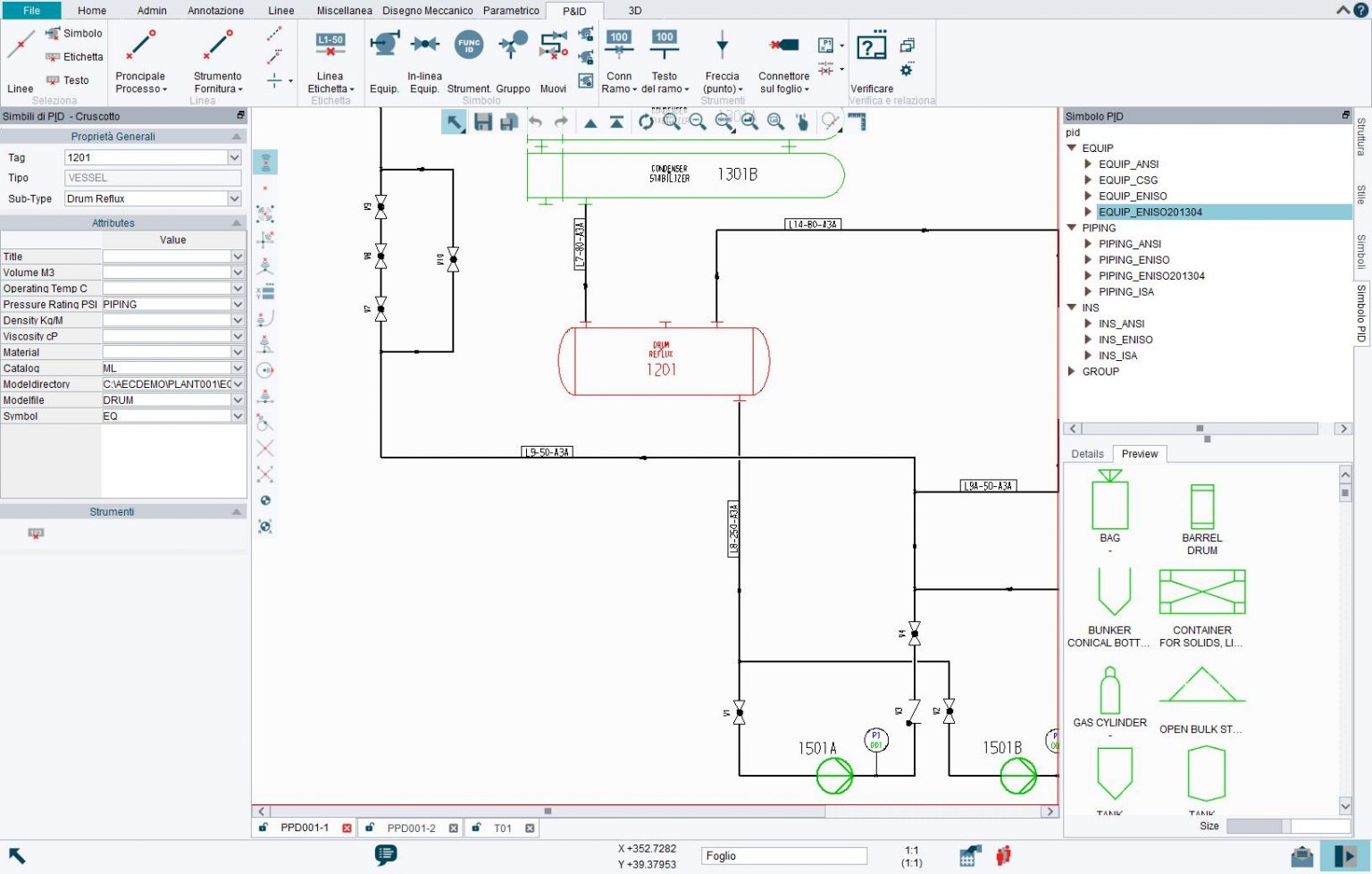Software P&ID per diagrammi di flusso intelligenti - M4 PLANT